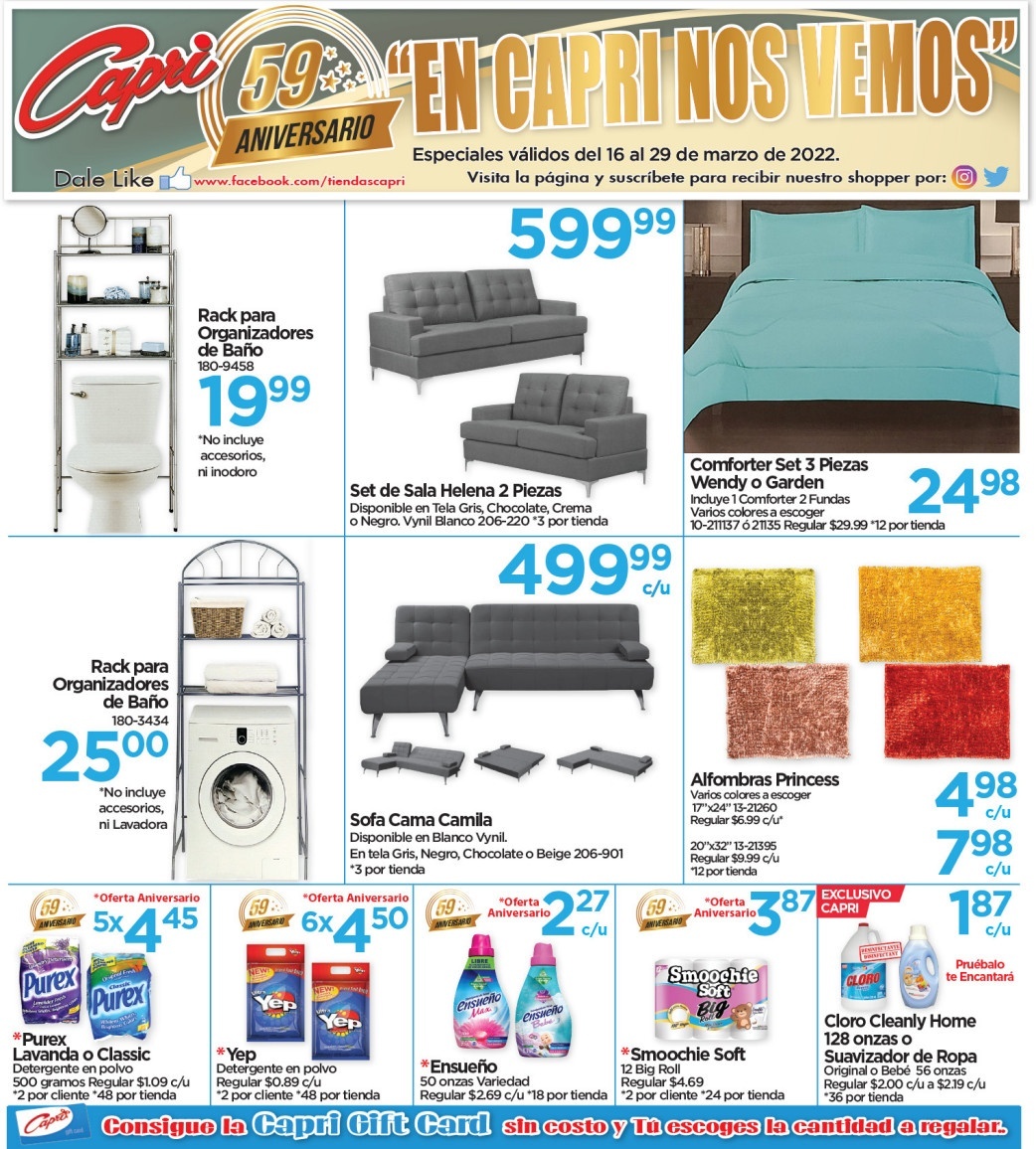 Tiendas Capri - "En Capri nos vemos" | Shopper | Tiendas | Mucho mas.