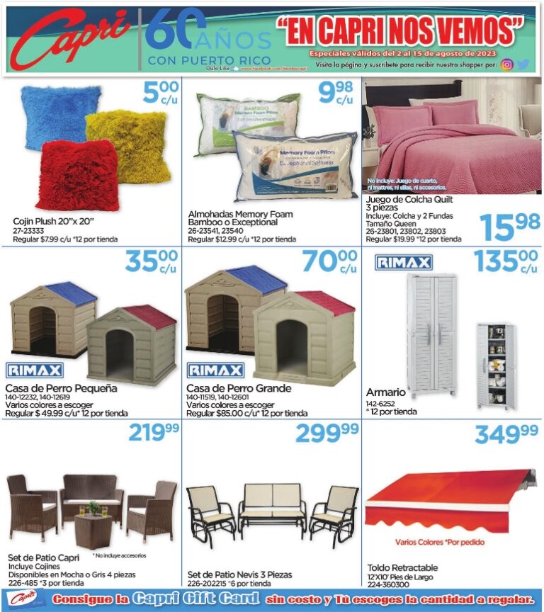 Tiendas Capri - "En Capri nos vemos" | Shopper | Tiendas | Mucho mas.